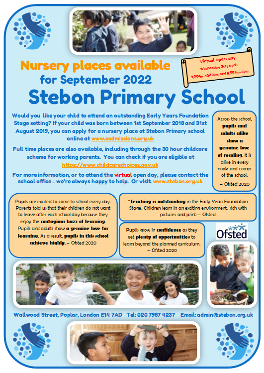 Admissions – Stebon Primary School